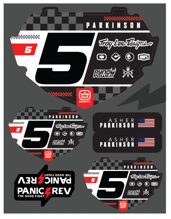 BMX Check Number Plate Insert Sticker Sheet - PanicRev