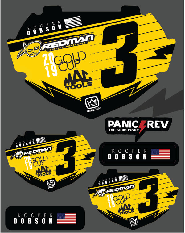 Bolt BMX Number Plate Insert Sticker Sheet - PanicRev