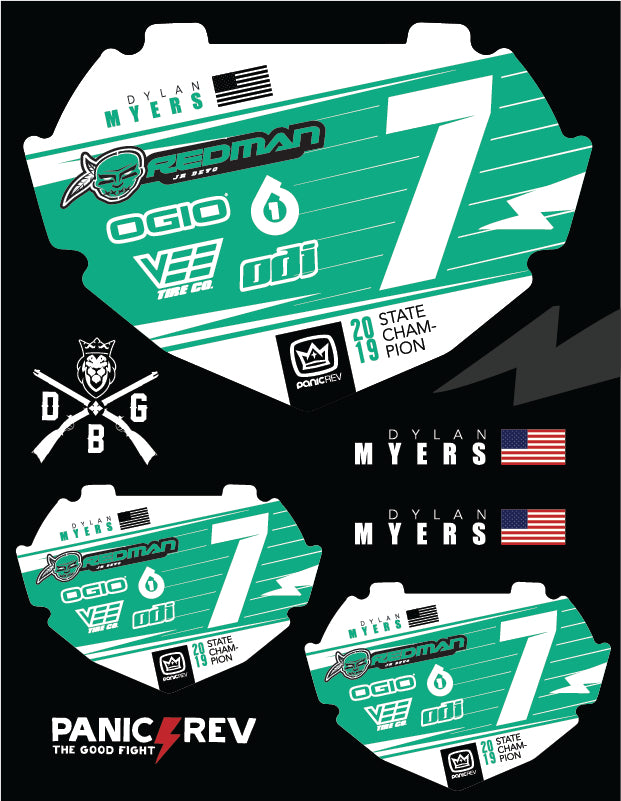Shatter BMX Number Plate Insert Sticker Sheets - PanicRev